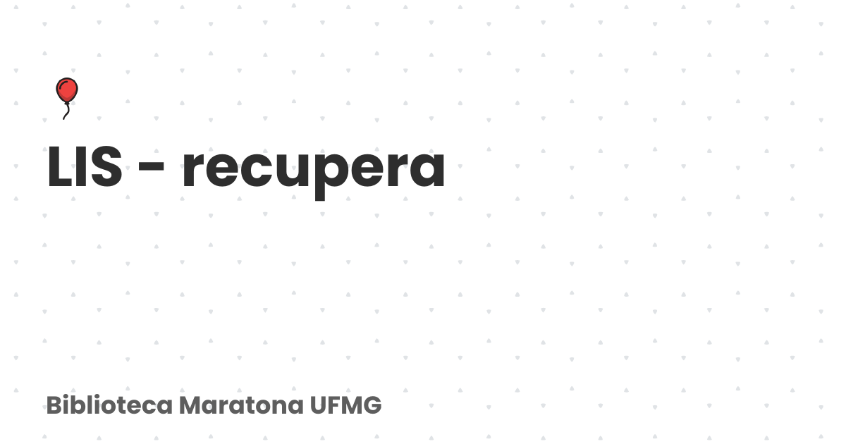 LIS - recupera | Docs