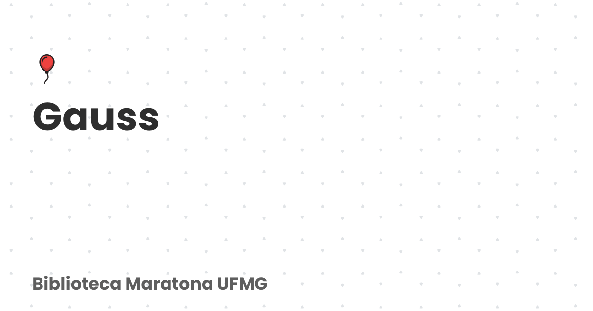 Gauss | Docs