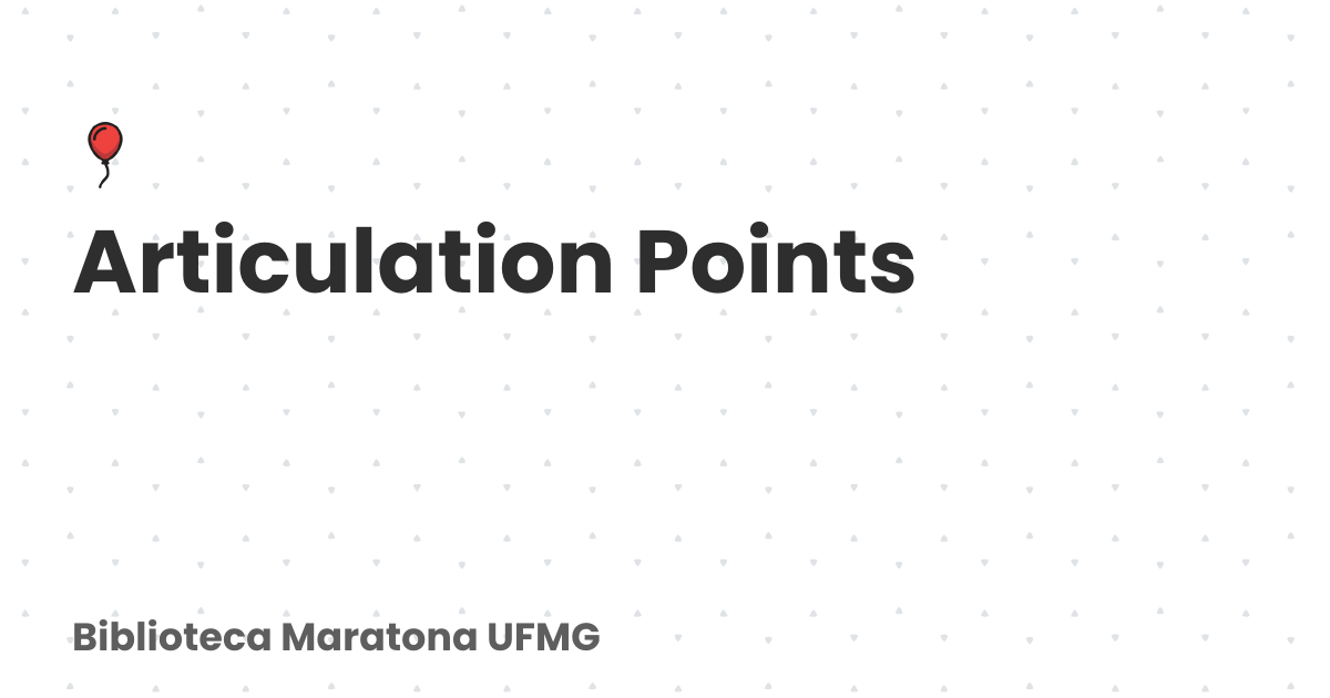 Articulation Points | Docs